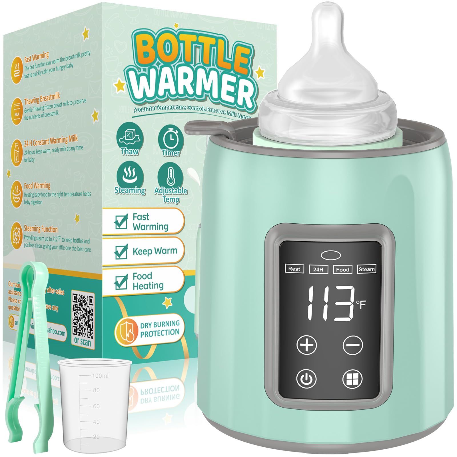 Amazon.com : Bottle Warmer, Warming Fast & Evenly, Temperature Control ...