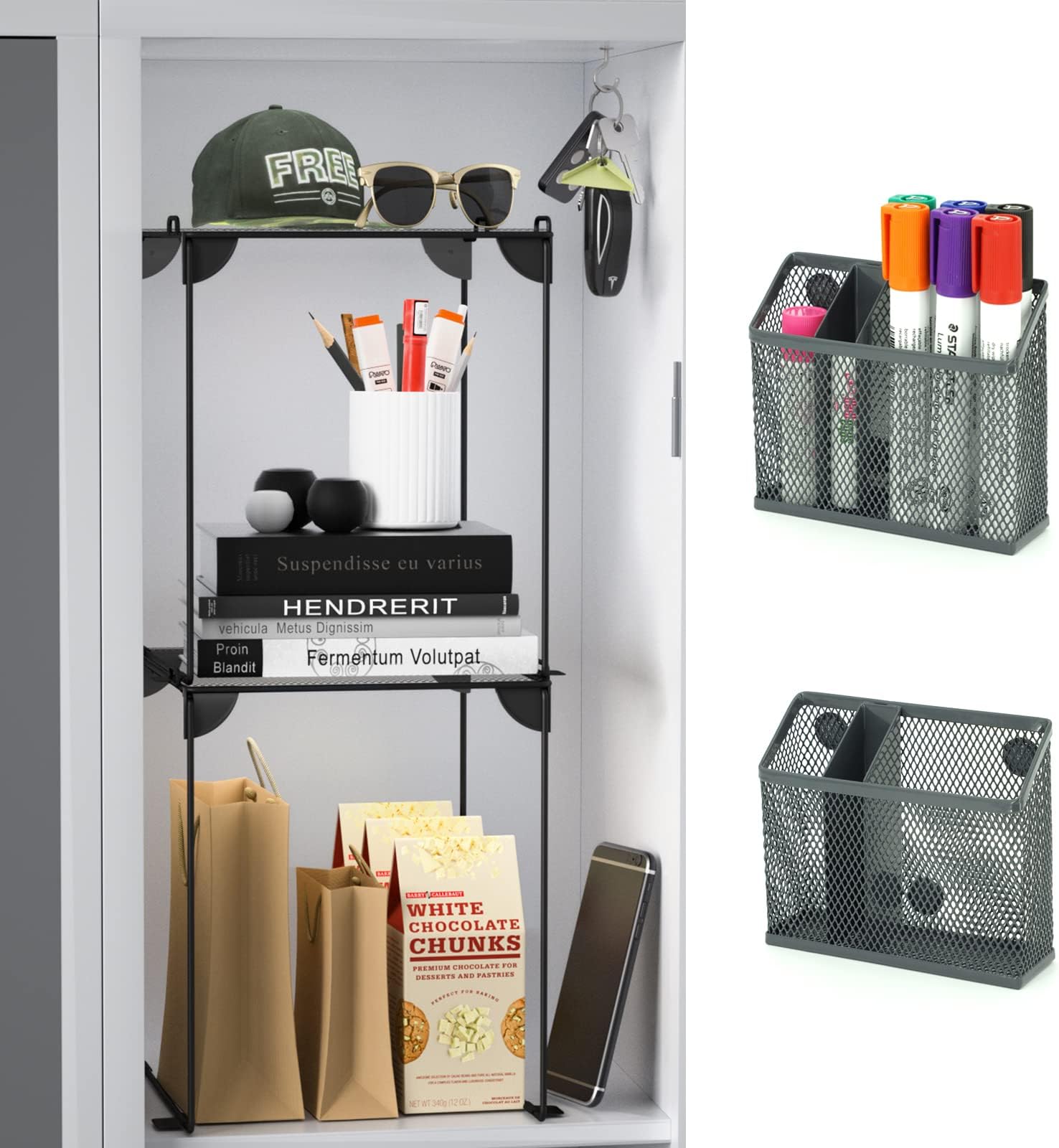 Amazon.com: 10 Pcs Locker Organizer and Decorating Kit Magnetic ...