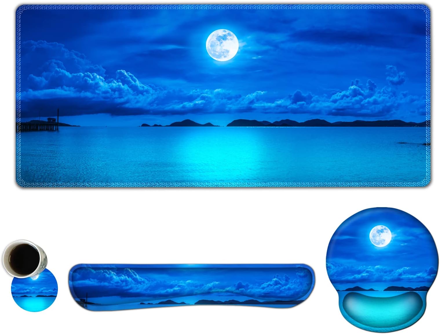 Amazon.com: Ergonomic Keyboard Wrist Rest & Mouse Pad Wrist Rest Set ...