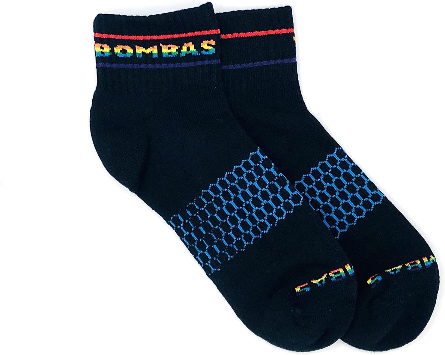 Amazon.com: Bombas Double Rainbow Quarter Socks : Clothing, Shoes & Jewelry