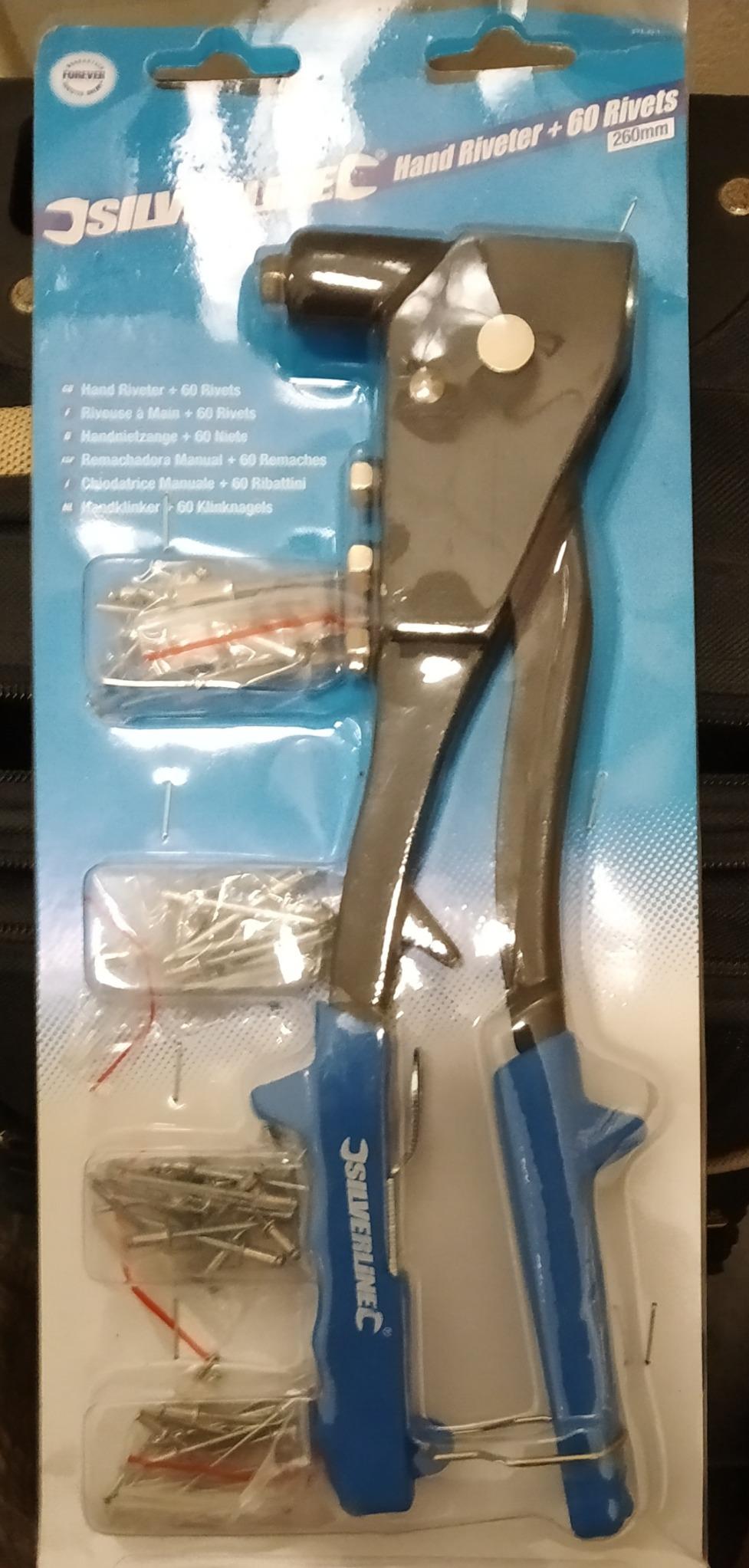 Silverline Hand Riveter & 60 Rivets 260mm (PL61) : Amazon.co.uk: DIY ...