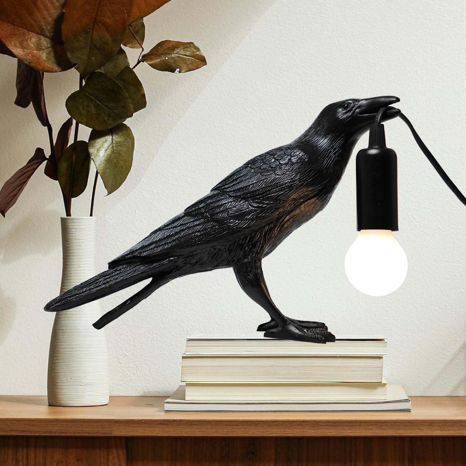 KENJIEY Crow Lamp,Raven Lamp,Bird Lamp Adjustable Brightness with Bulb ...