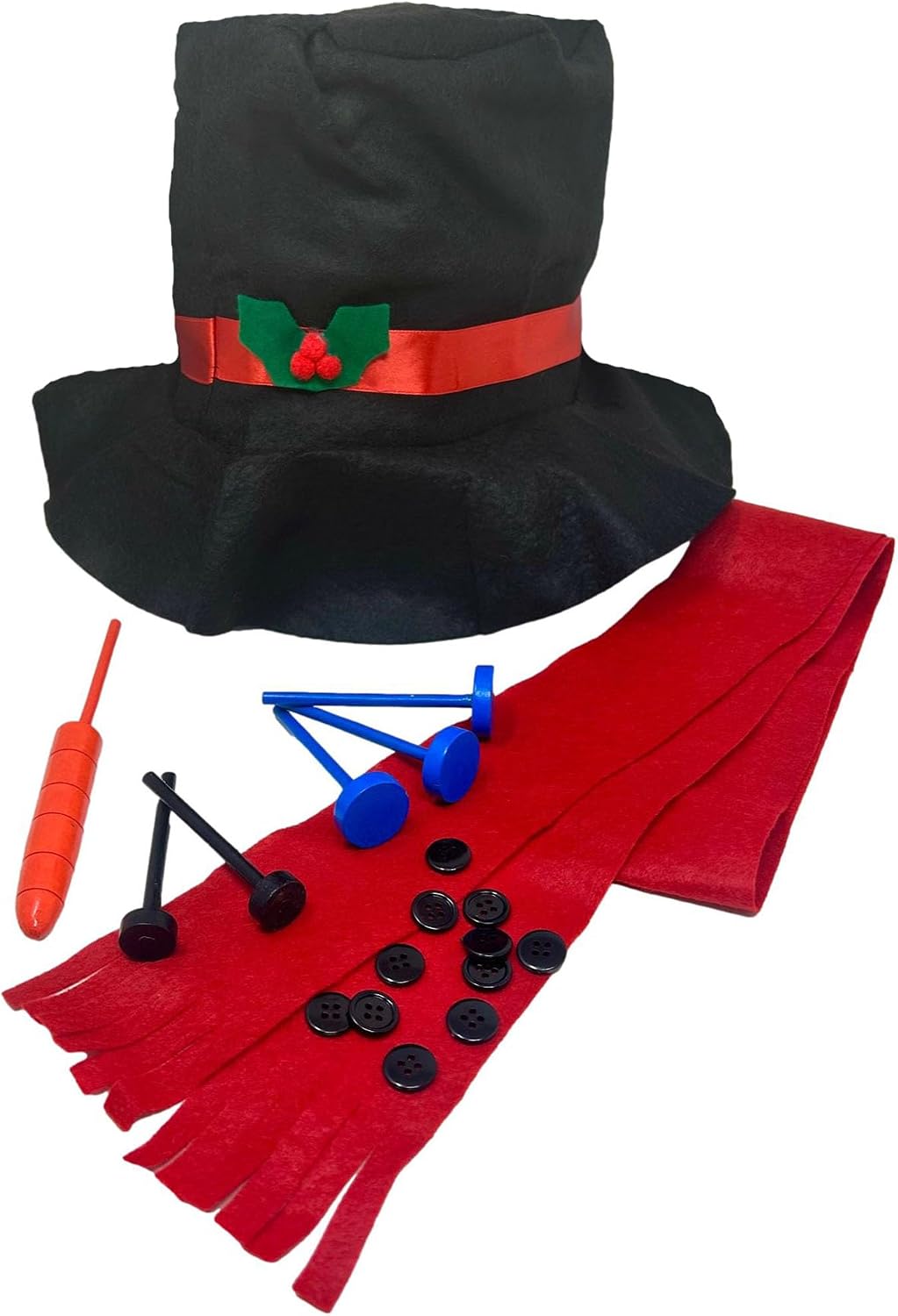 Amazon.com: Santa's Studio Snowman Kit - Build a Snowman Accessory Set ...