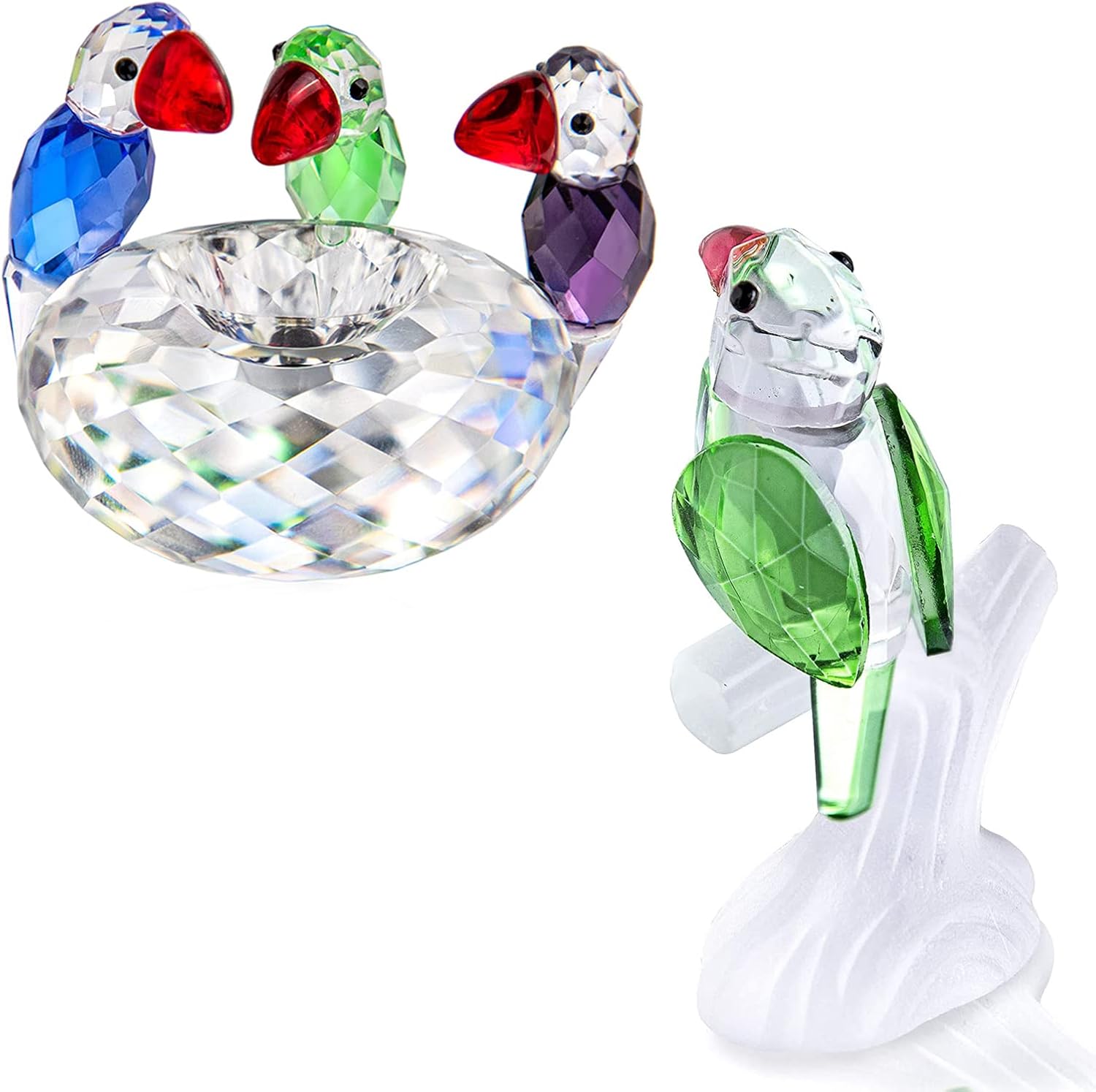 Amazon.com: HDCRYSTALGIFTS Crystal Figurines Animals Bird Figurine Art ...