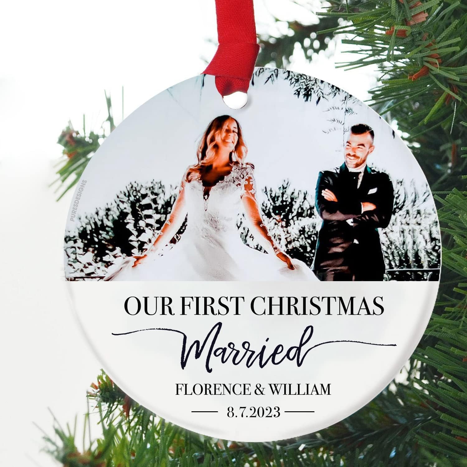 Amazon.com: First Christmas Married Ornament, Our First Christmas Ornament, First Christmas ...