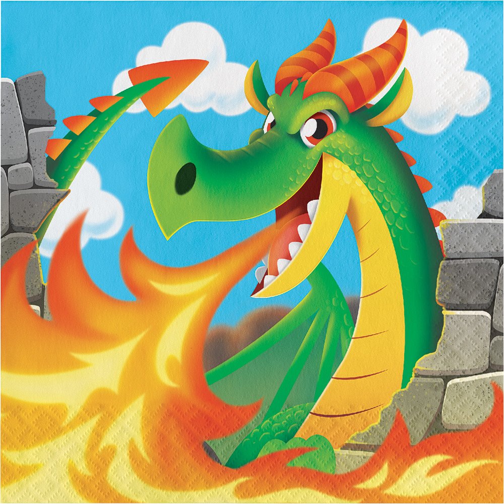 Amazon.com: Dragon Lunch Napkins (16 ct) : Toys & Games