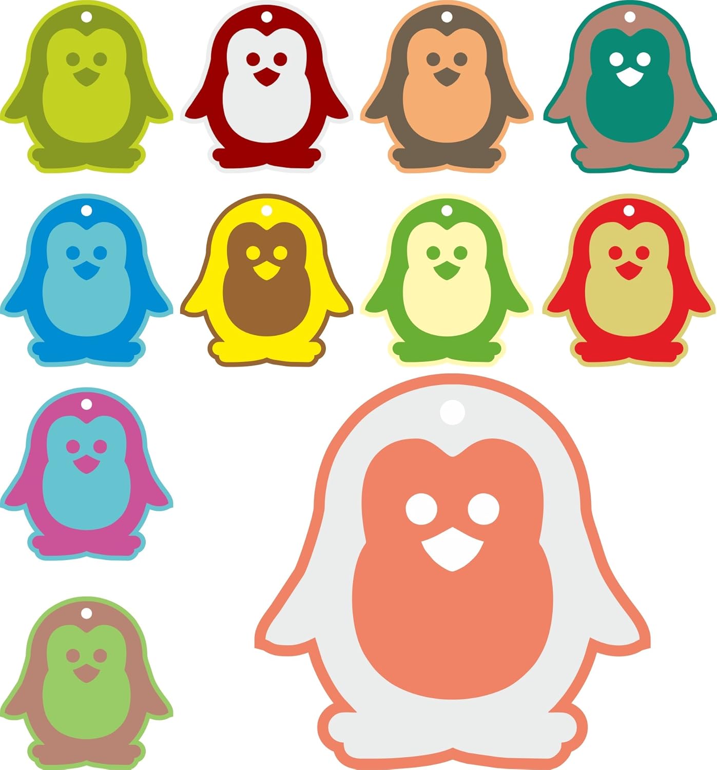 Amazon.com: Baby Penguin Hang Tag Assorted Lot DIY Craft Birthday Party ...