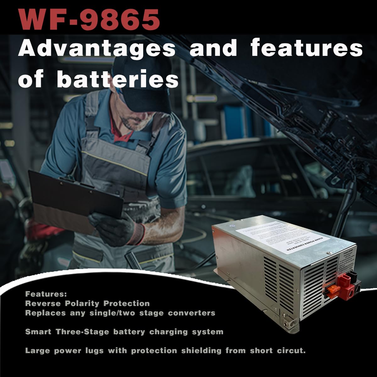 WF-9865-AD-CB RV Power Converter, WF-9865 with Lithium-Ion Switch ...