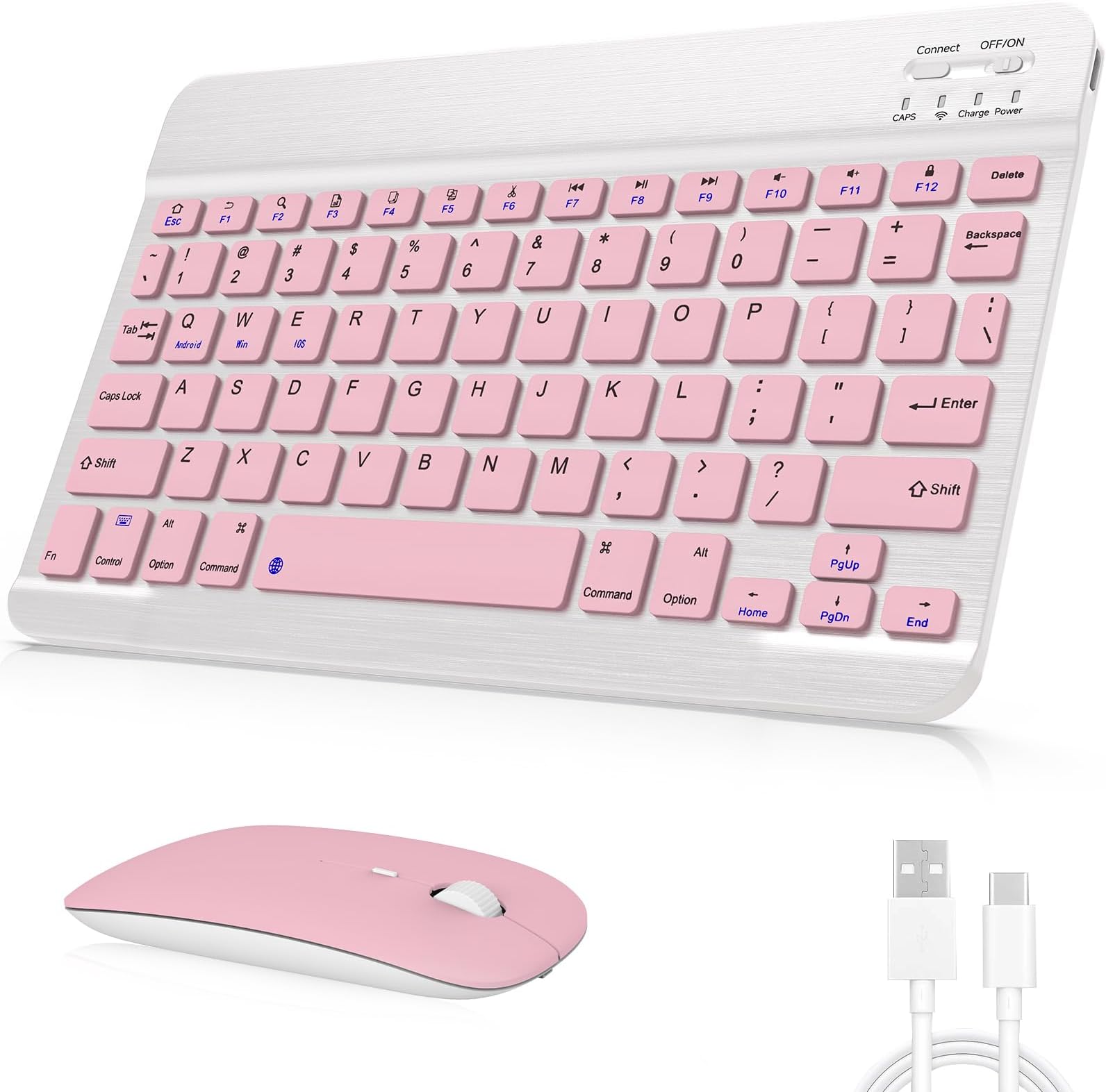 Amazon.com: Rechargeable Bluetooth Keyboard and Mouse Combo, Universal ...