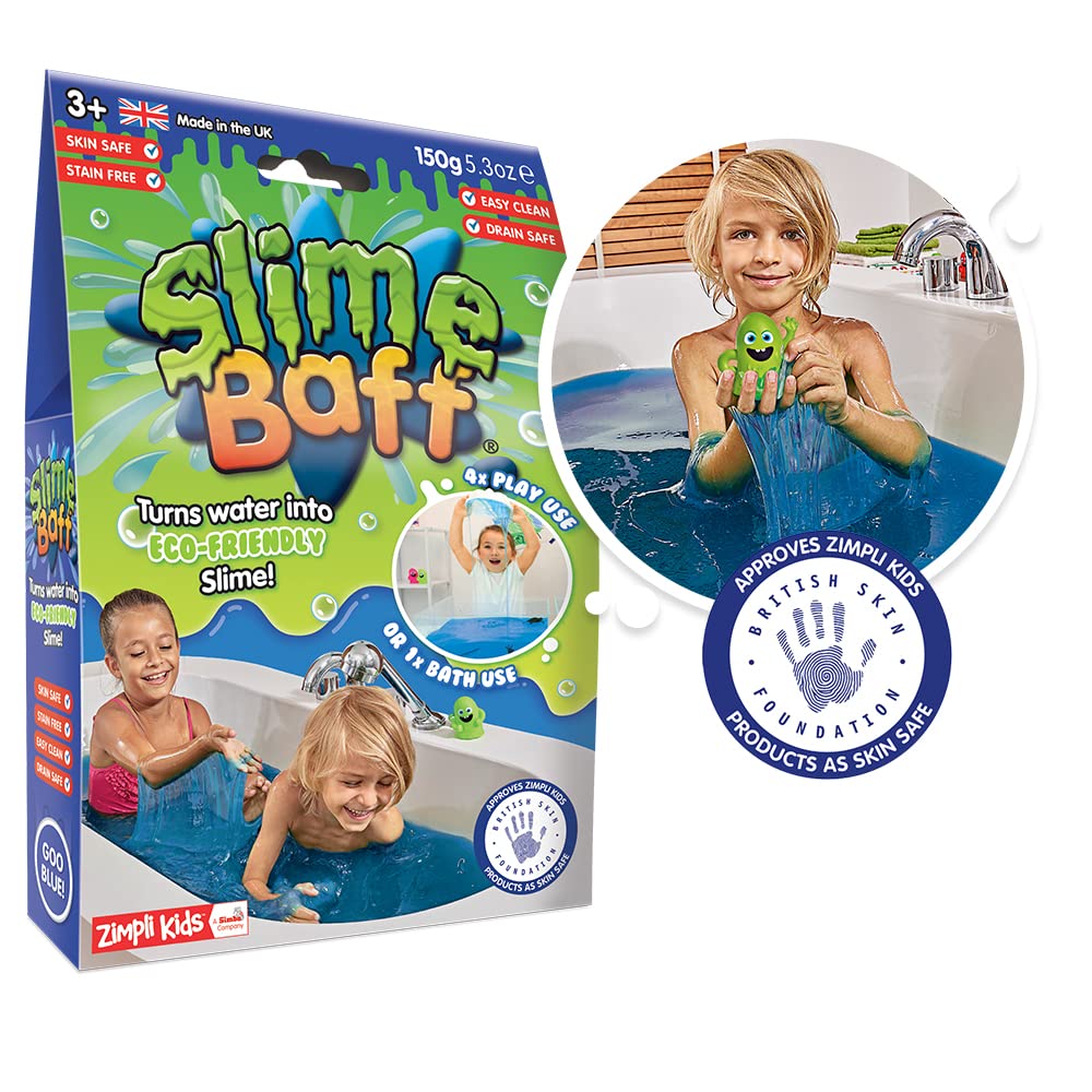 Buy Slime Baff Blue, 1 Bath or 6 Play Uses from Zimpli Kids, Magically ...