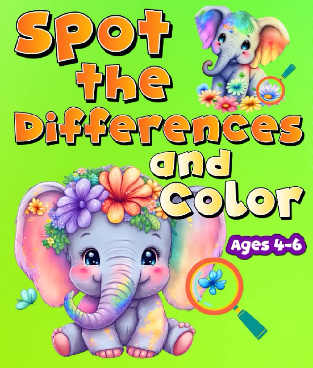 Spot the differences and Color: Activity book for children ages 4-6 ...