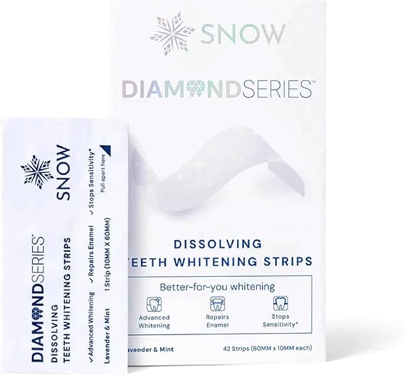 Amazon.com: SNOW Diamond Dissolving Teeth Whitening Strips - Gentle ...