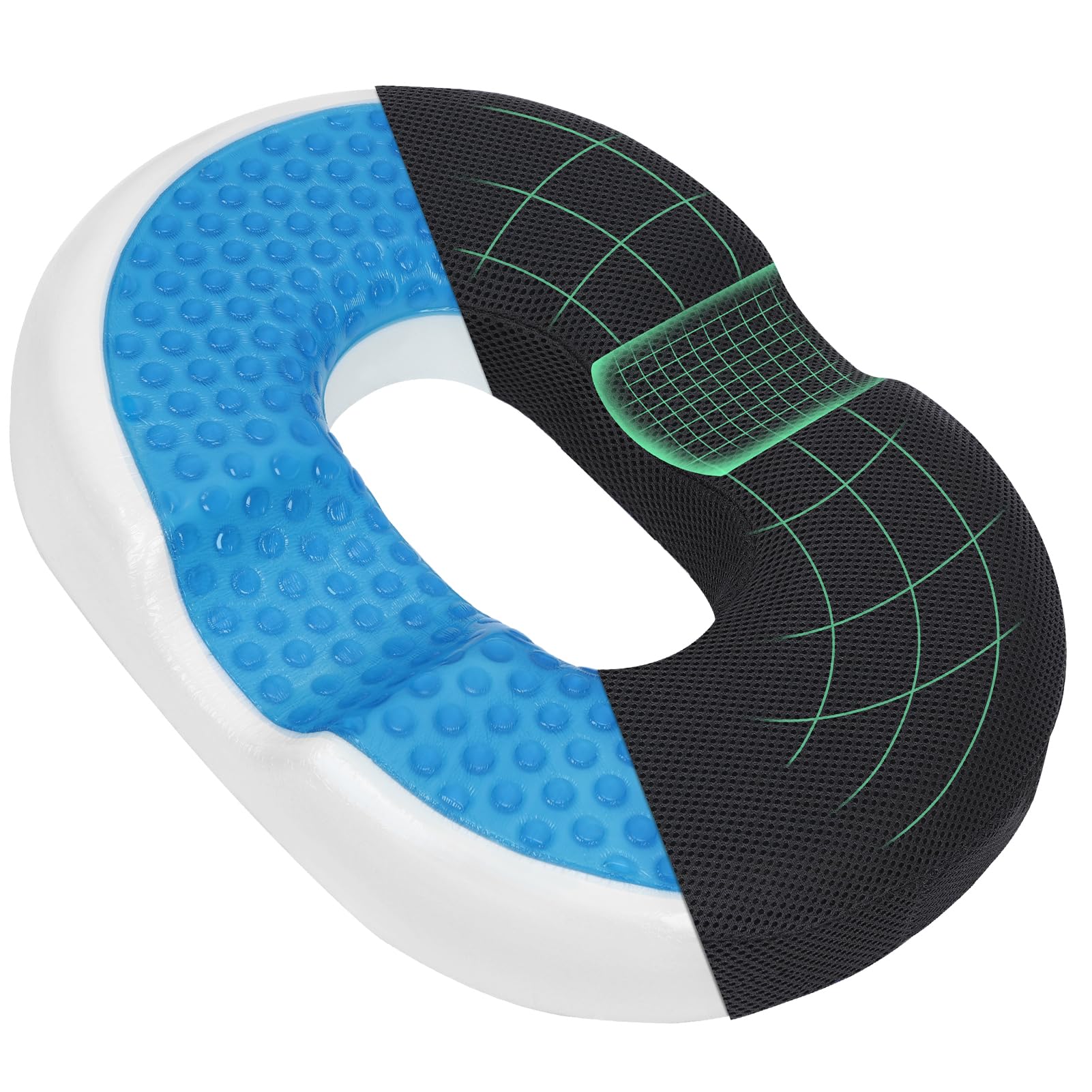 Amazon.com: Gel Donut Pillow Seat Cushion for Pregnancy Hemorrhoids ...