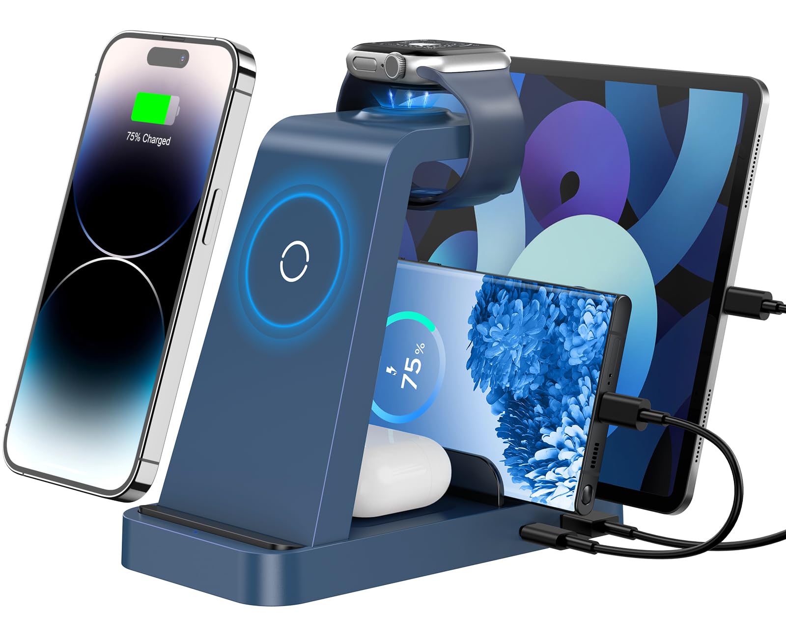 Amazon.com: Wireless Charger for iPhone - 5 in 1 Charging Station for ...