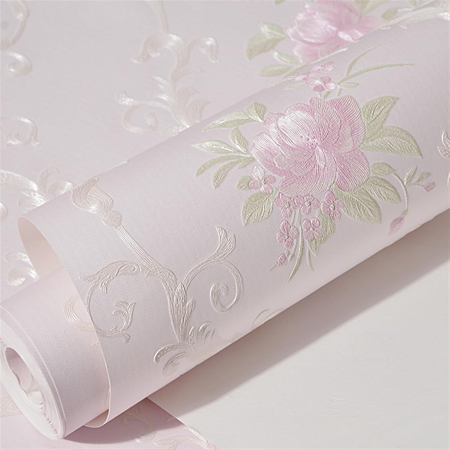 GIBZ 3D Vintage Floral Wallpapers Peel and Stick Colorful Rustic Wall ...