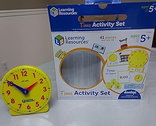 Learning Resources Time Activity Set, Homeschool, Analog Clock, Tactile ...