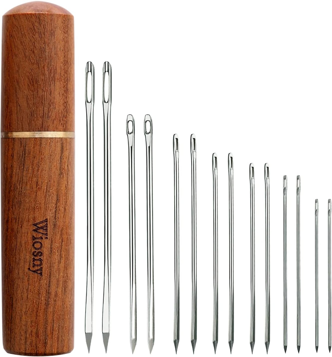 Amazon.com: Wiosny 14 Pcs Hand Sewing Needle Kit Sharp Triangular ...