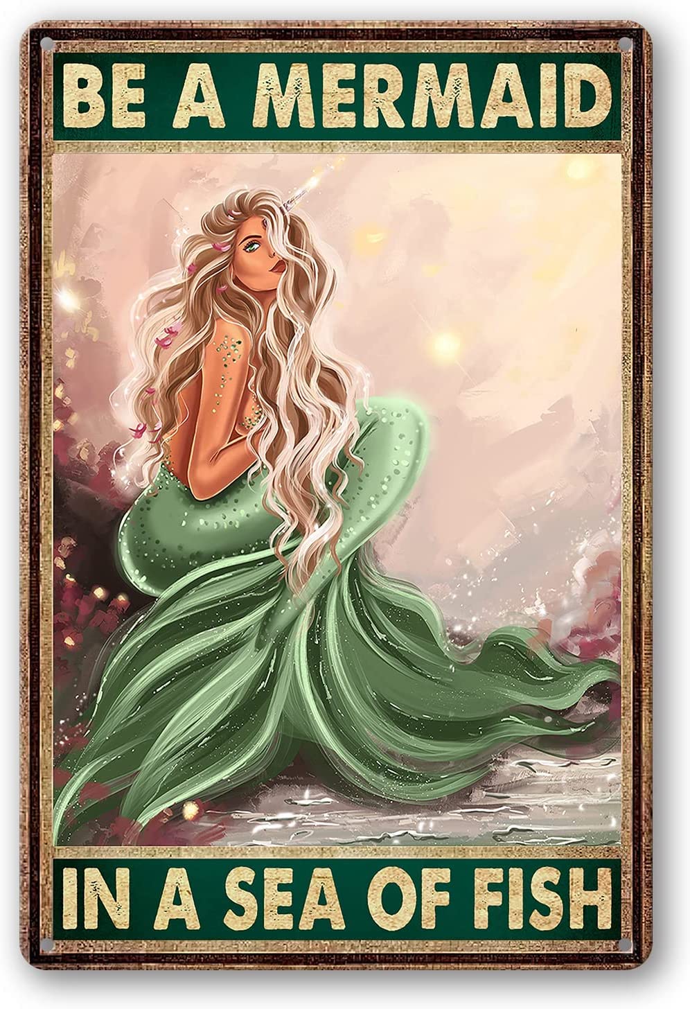 Vintage Mermaid Signs Wholesale Vintage Mermaid Wood & Metal Wall