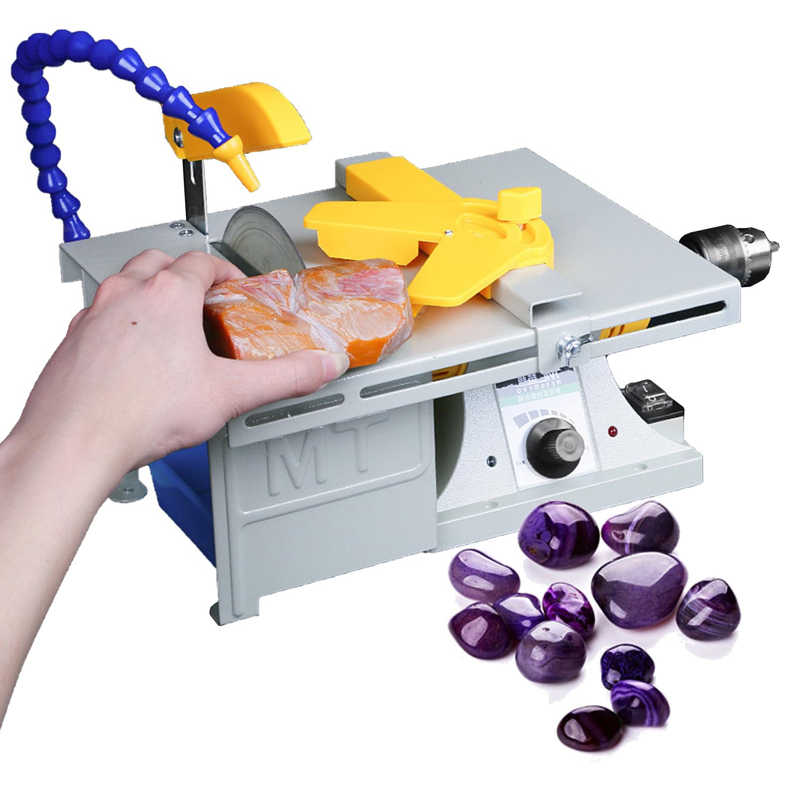 Lapidary Table Saw - Rock Polishing Buffer Machine - Multifunctional ...