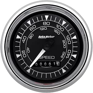 Amazon.com: Auto Meter 9788 Speedometer, 160MPH ELEC. PROGRAMMABLE Chrono Chrome : Automotive