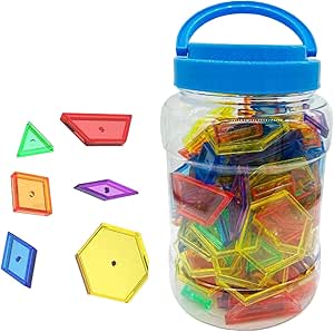 Gralara 140Pcs Montessori Mini Jar Set Early Geometry Skills hand eye ...