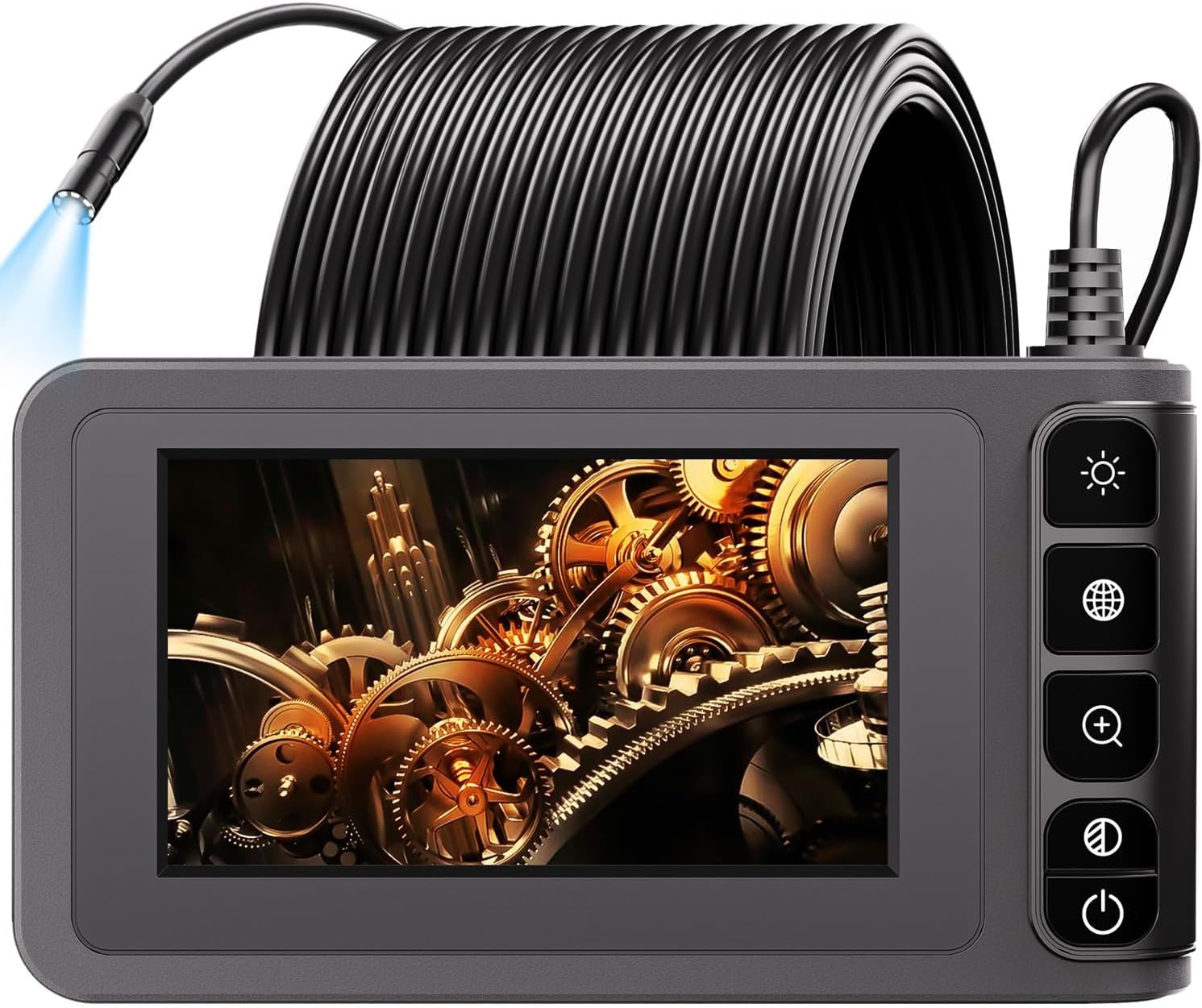 SKYBASIC Industrial Endoscope Borescope Camera with Light, 4.3'' LCD ...