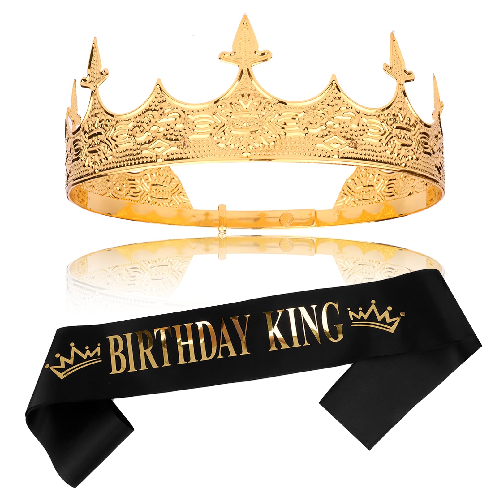 Amazon.com : Chanaco Birthday Crown for Men, King Crown for Boys ...
