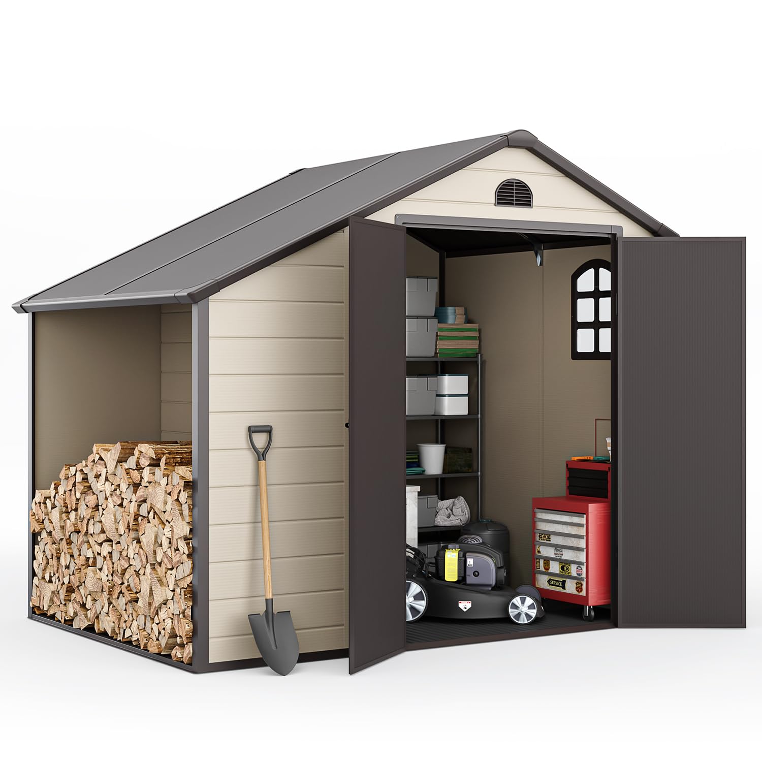 Amazon.com : Outdoor Storage Shed 8.5x6.3 ft, Resin Storage Shed ...