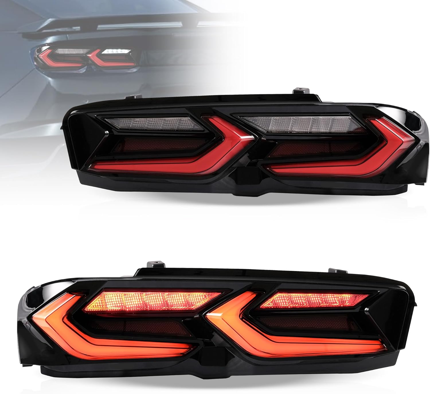 Amazon.com: VLAND LED Tail Lights Compatible For Chevrolet Chevy Camaro ...