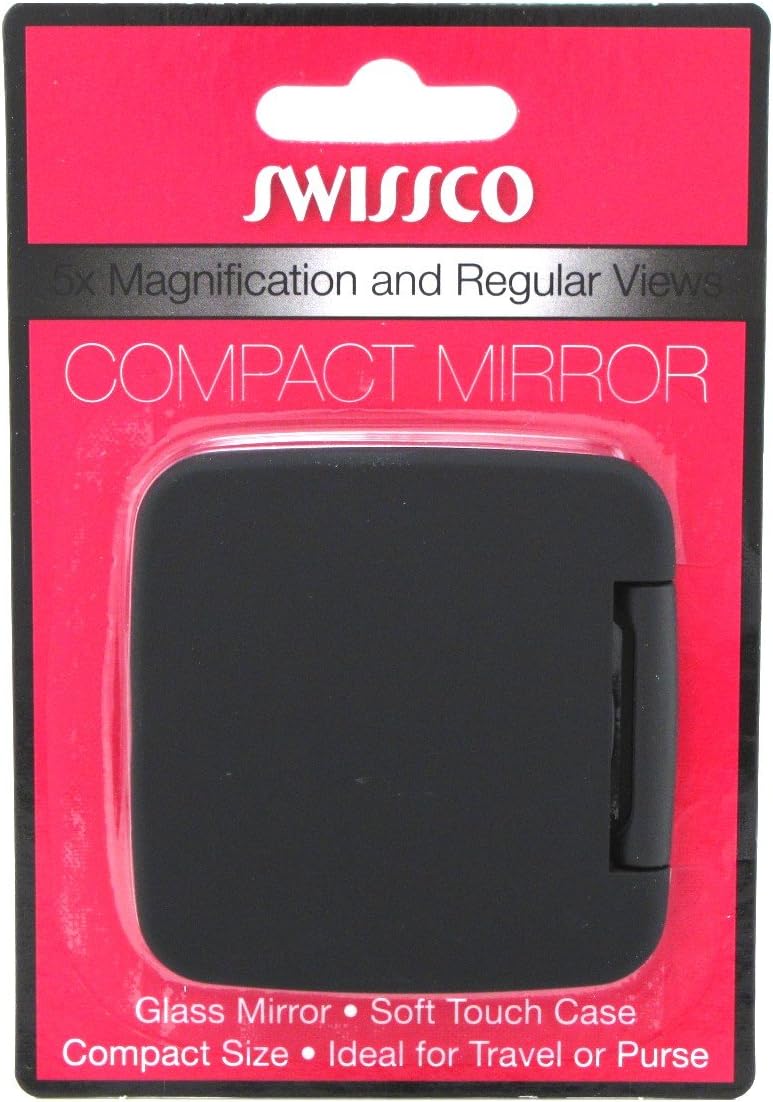 Amazon.com: Swissco Mirror Compact & Magnifying 5X, Black, 1 ea (SG ...