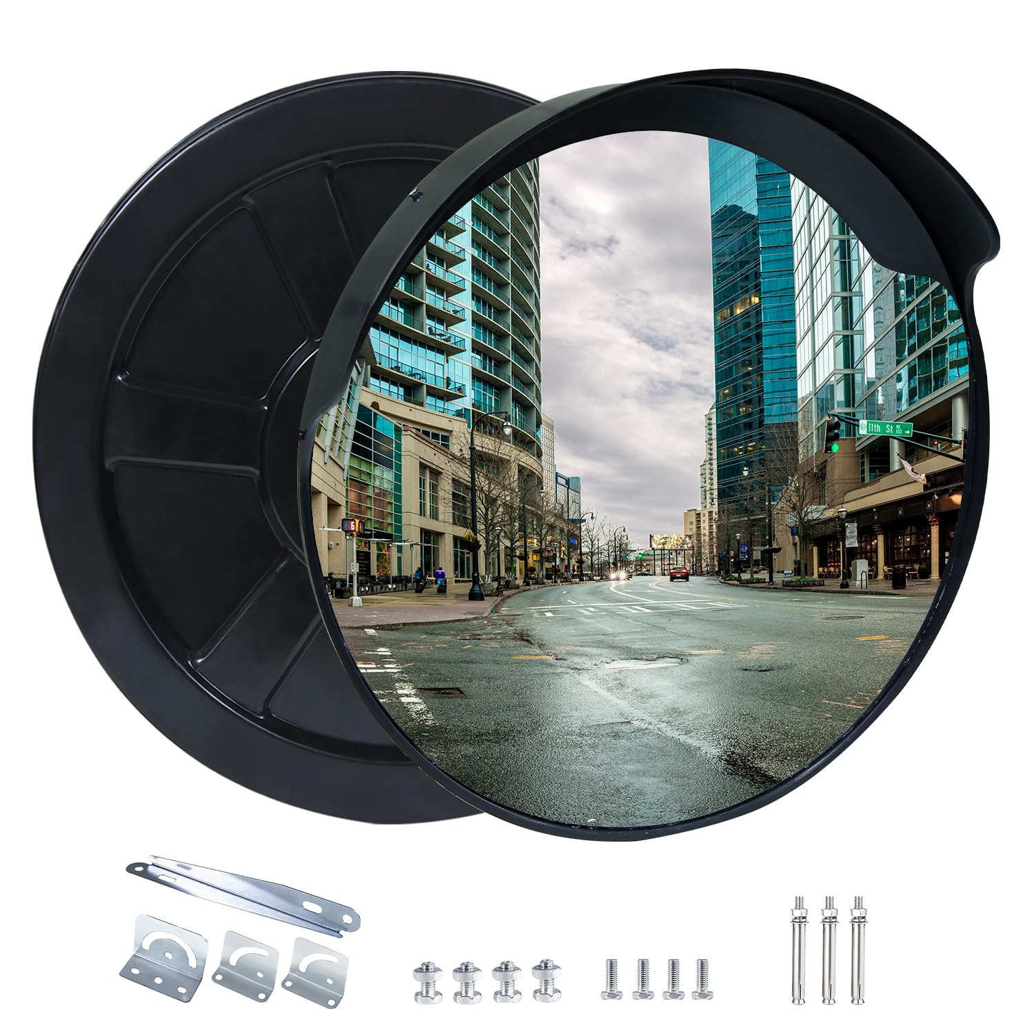 CCLIFE Miroir Convexe, Miroir Routier épais et épais 45cm, Miroir de ...