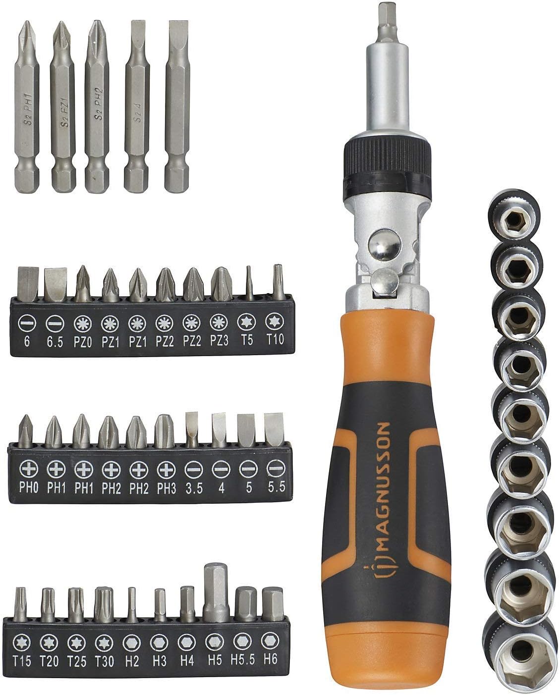 Magnusson 46 Piece Mixed Ratcheting Screwdriver & Bit Set : Amazon.co ...