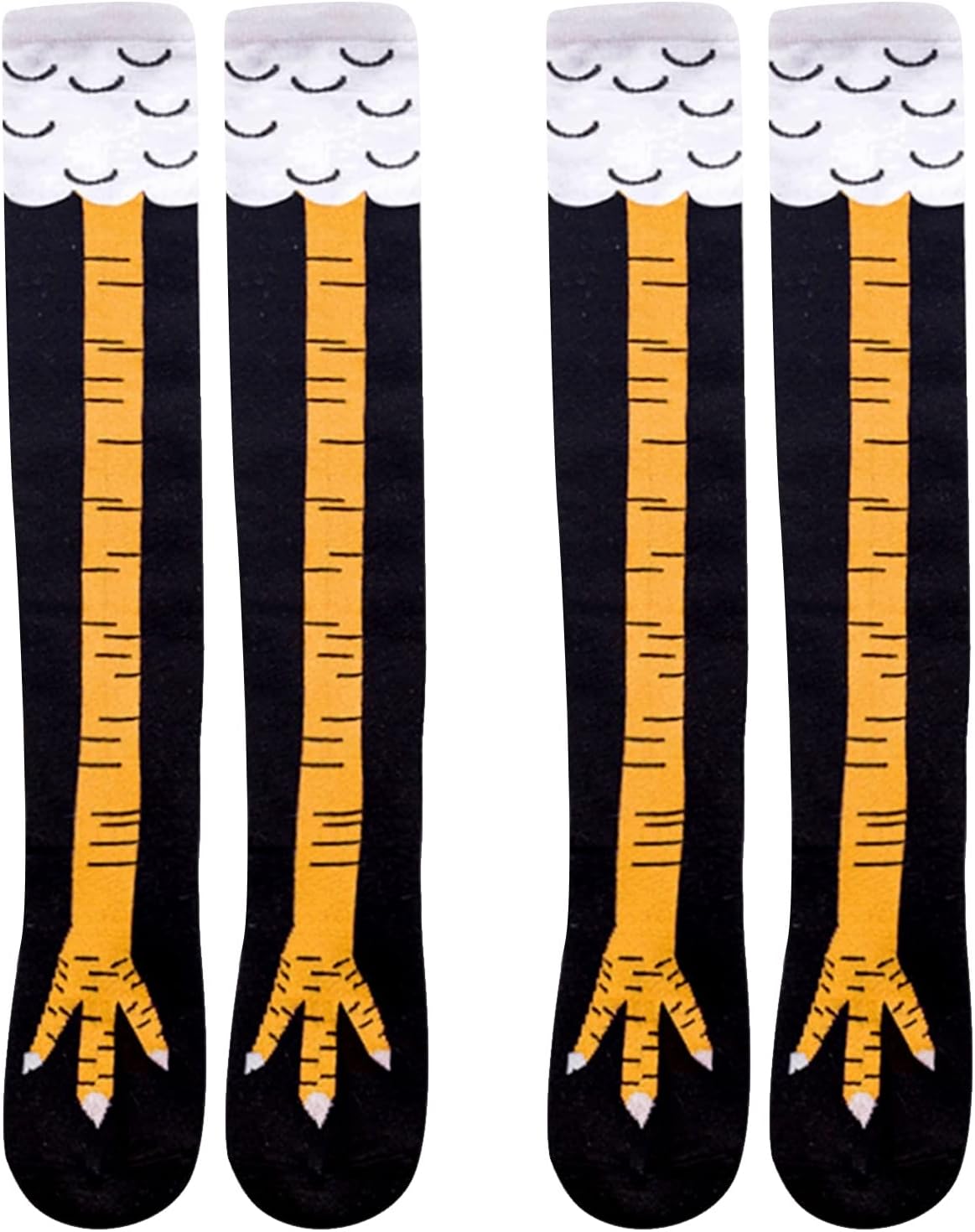 Amazon.com: Fepibur 2 Pair 21.6in Chicken Legs Socks Thigh High Socks ...