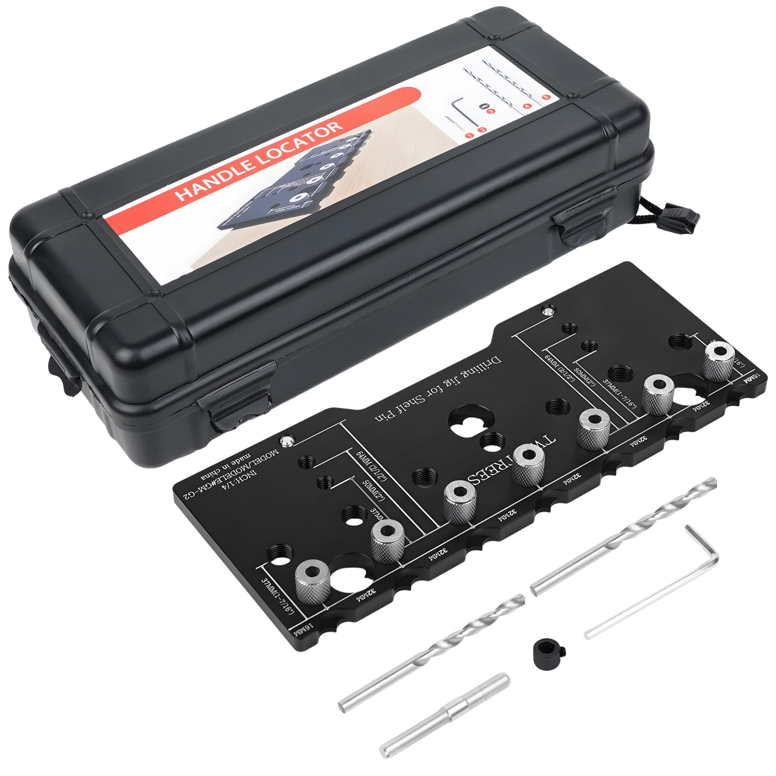 Snapklik.com : Twotrees Shelf Pin Jig, 5 Mm Cabinet Adjustable Shelf ...