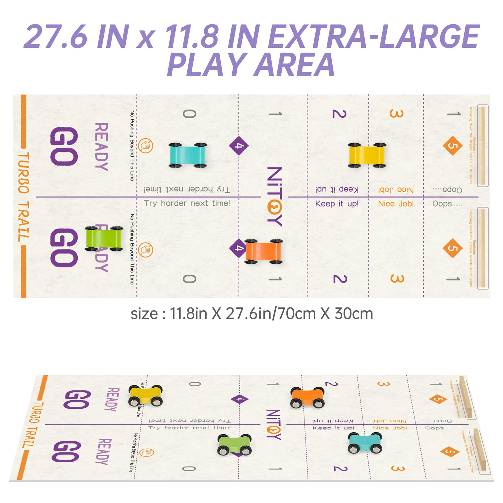 Snapklik.com : NiToy Board Games For Kids Wooden Cars Mini Racers Toy ...