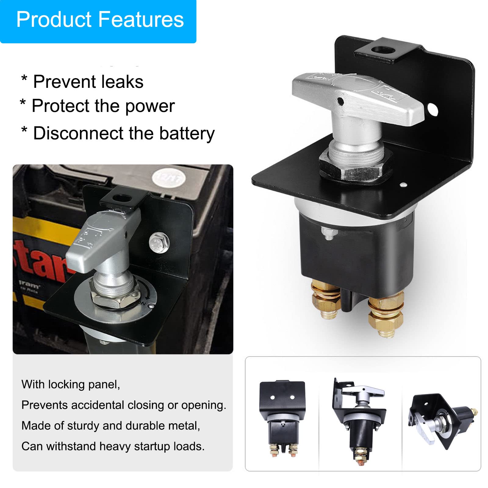 Woopeey 20247 Battery Disconnect Switch 12V-36V Battery Kill Switch ...