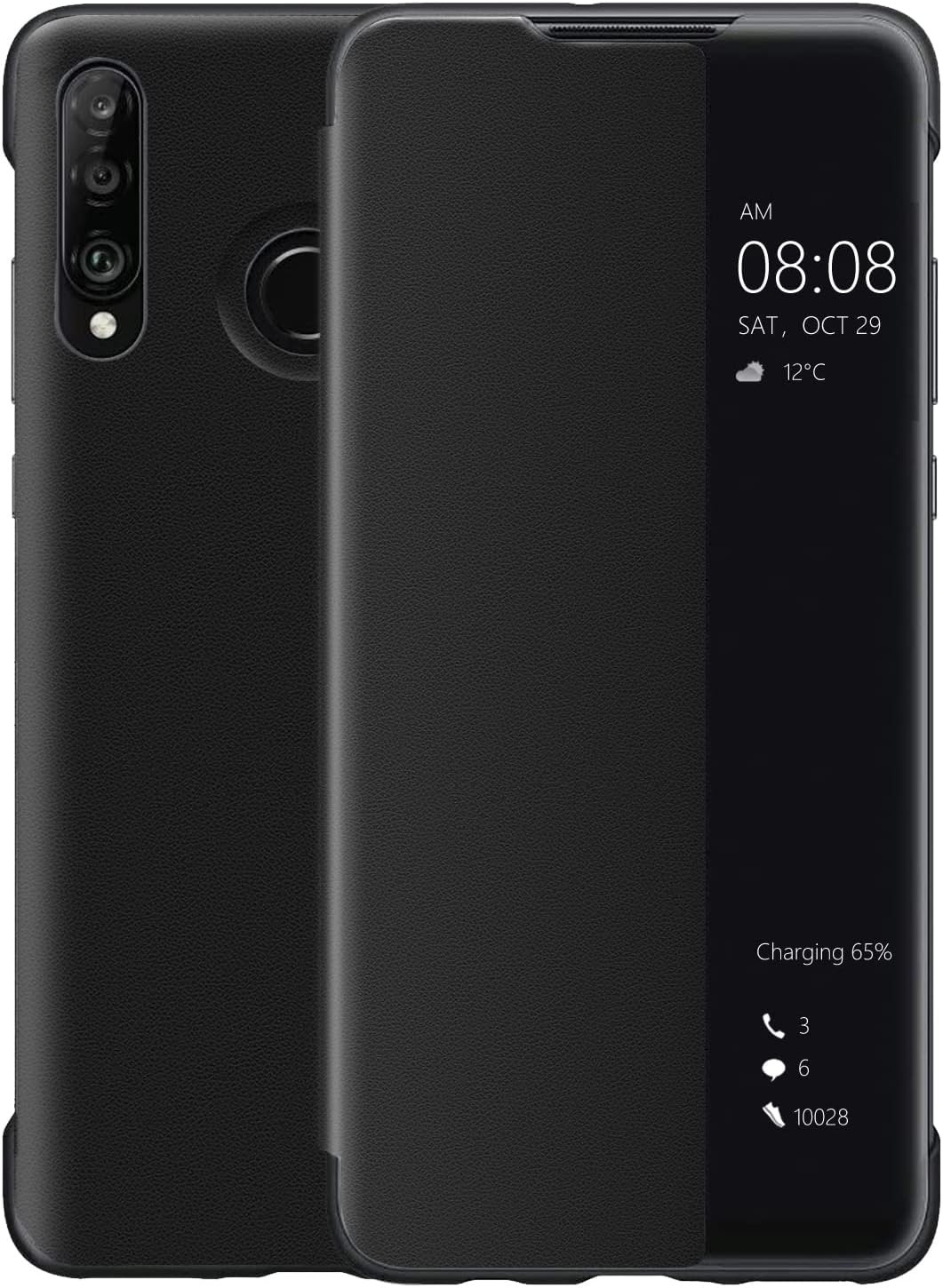 Cover Huawei P30 Lite,Smart View Flip Pelle Custodia [Risparmio ...