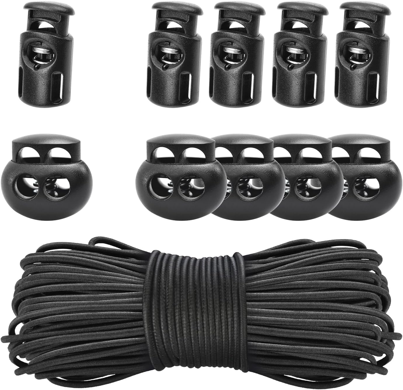 Amazon.com: 20PCS Plastic Spring Cord Lock for Drawstring,1/8 Inch 65ft ...