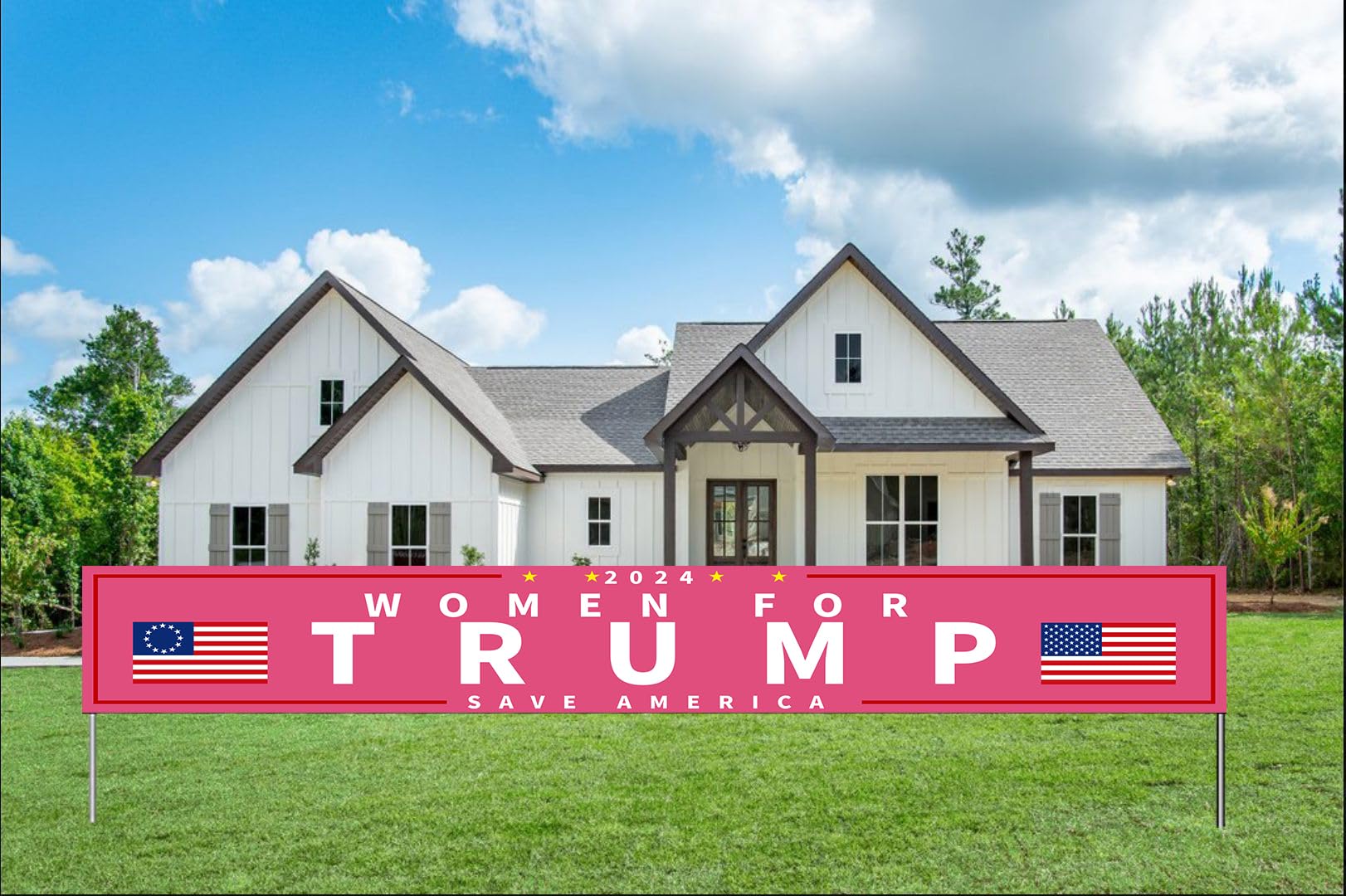 Amazon.com : Women For Trump Banner Flag with Brass Grommets,Pro Trump ...