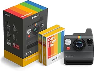 Polaroid - Now Gen 3 - Instant Camera - Bundle Camera + Colour Film (16 Photos) Black (6560 ...