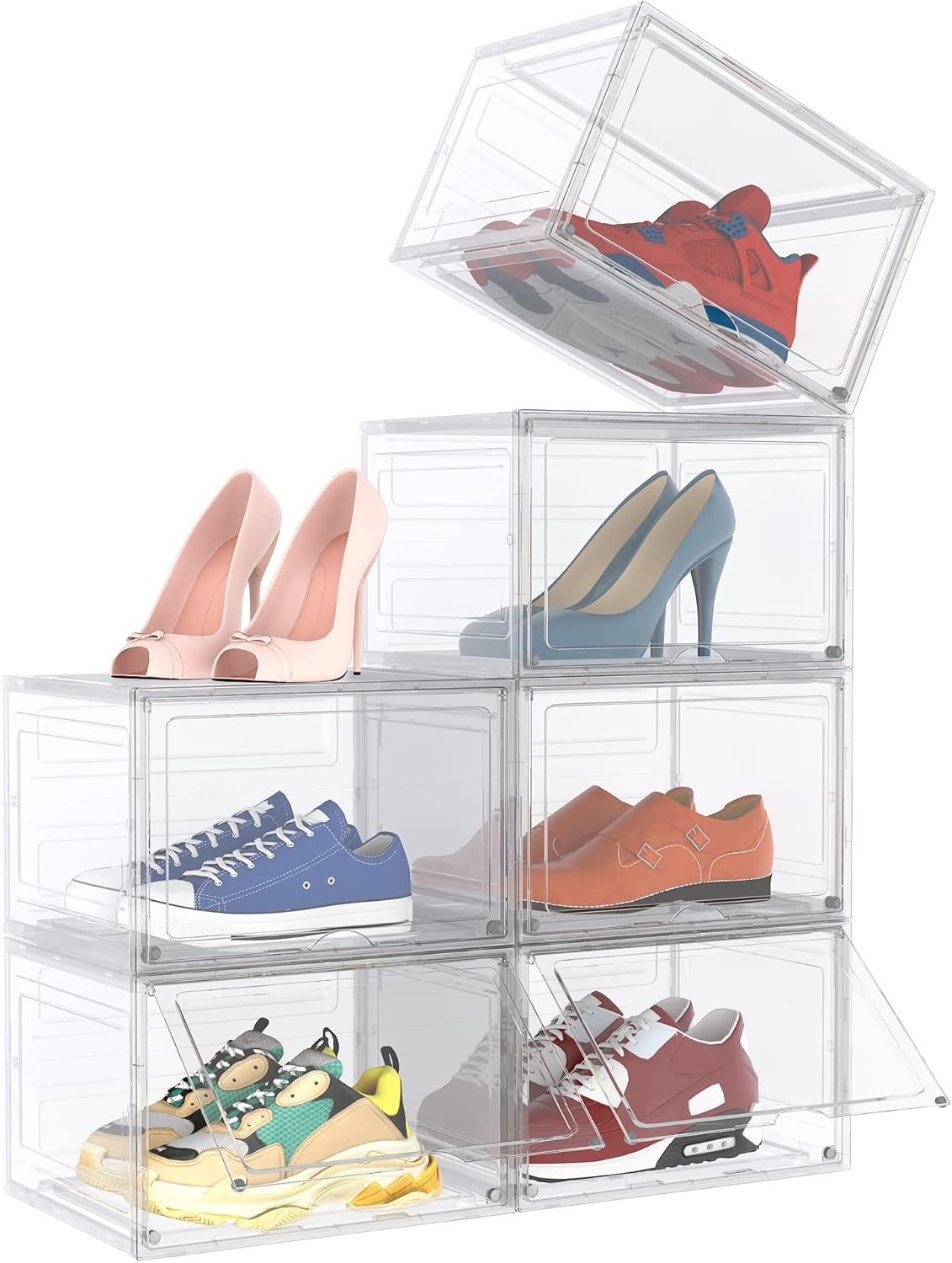 Amazon.com: Shoe Storage Boxes Shoe Display Case, Clear Plastic ...