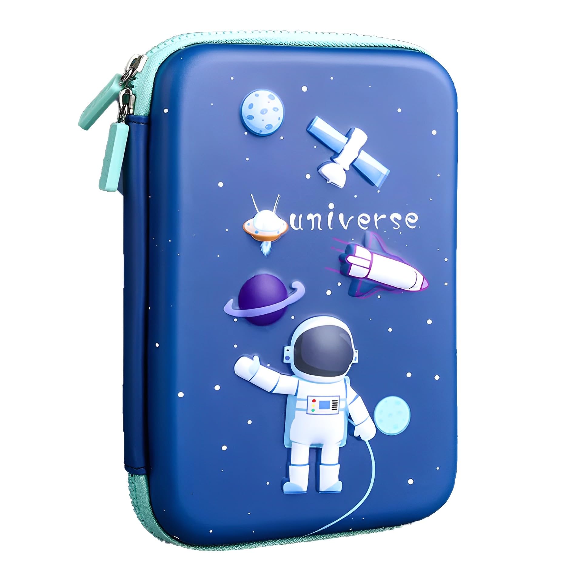 WELTOYi Plastic Astronaut Space Theme Hardtop Pencil Case With ...