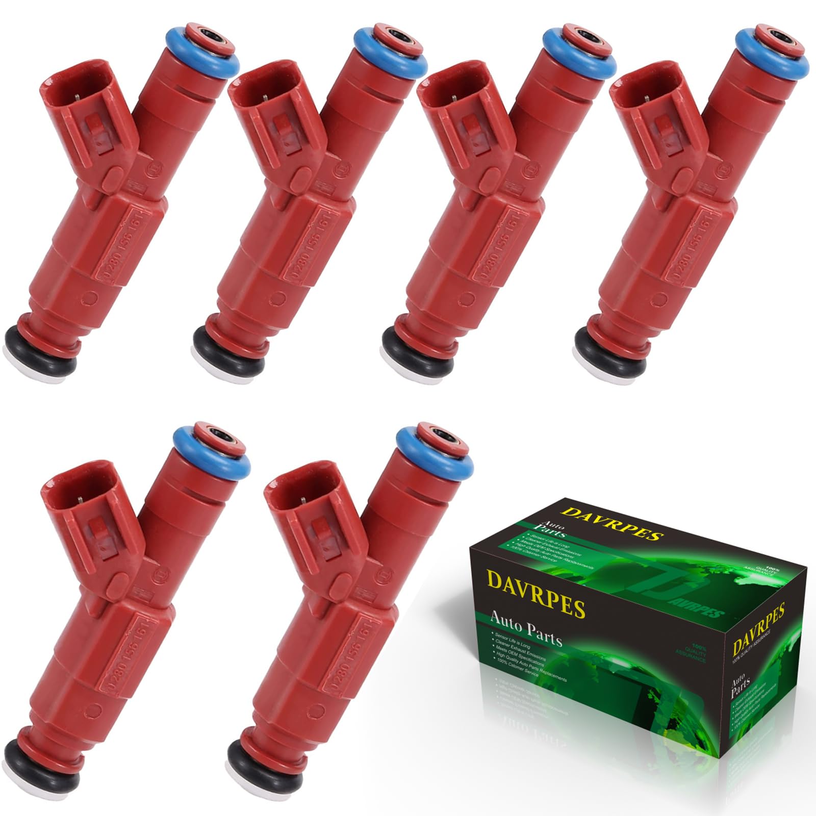 Amazon.com: DAVRPES 6PCS 0280156161 Fuel Injector Fuel Spray Nozzle 12 ...
