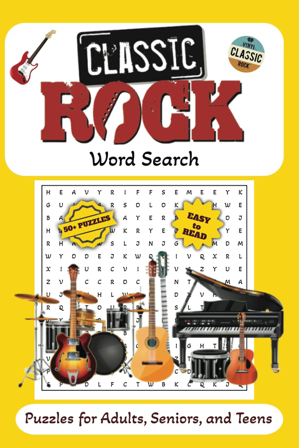 Classic Rock Word Search Puzzle Book: A Classic Rock Themed Word Find ...
