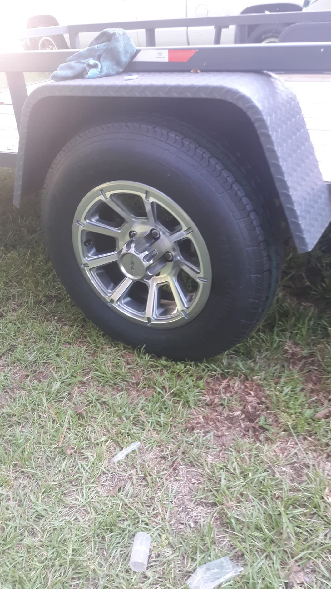 Amazon.com: Vision 353 Turbine Trailer 15x6 5x4.5" +0mm Gunmetal Wheel ...