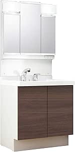 Amazon | 【施工付き】LIXIL(リクシル) INAX 洗面化粧台 セット J1シリーズ シングルレバーシャワー水栓 扉タイプ クリエダーク 間口750mm J1NT1-755S(8 ...