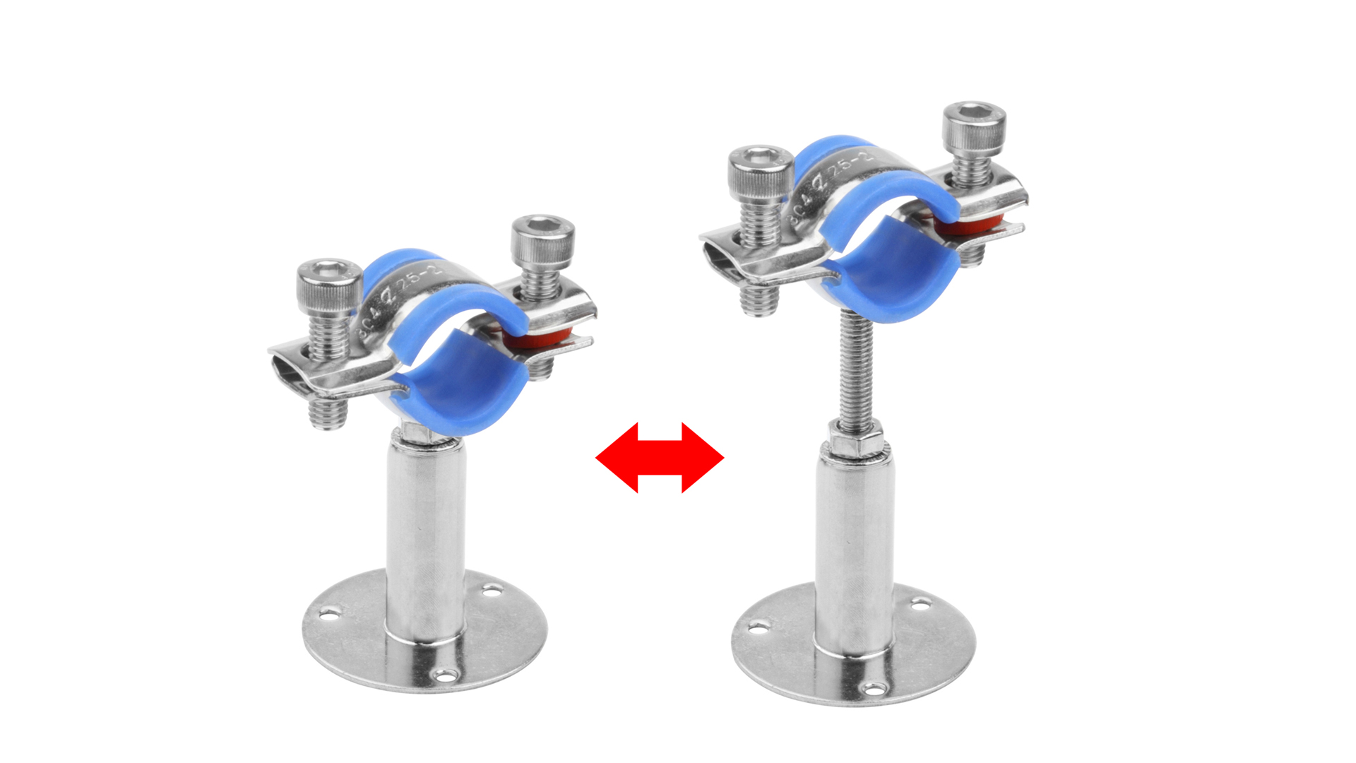 Pipe Hanger Stainless Steel Wall Mount Ceiling Mount Pipe Supports ...