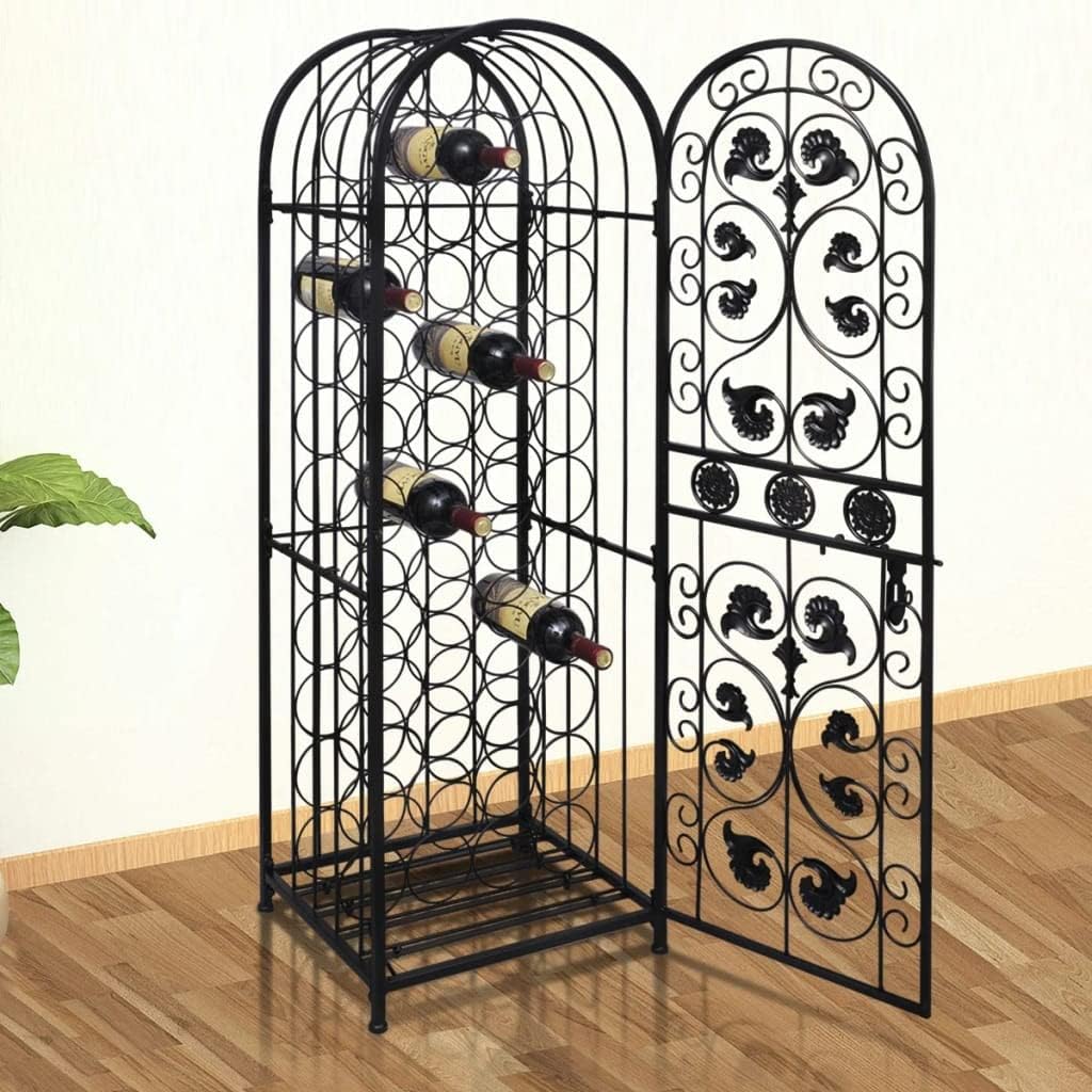 Amazon.com: CUSON Wine Rack Free Standing for 45 Bottles | Floor Metal ...
