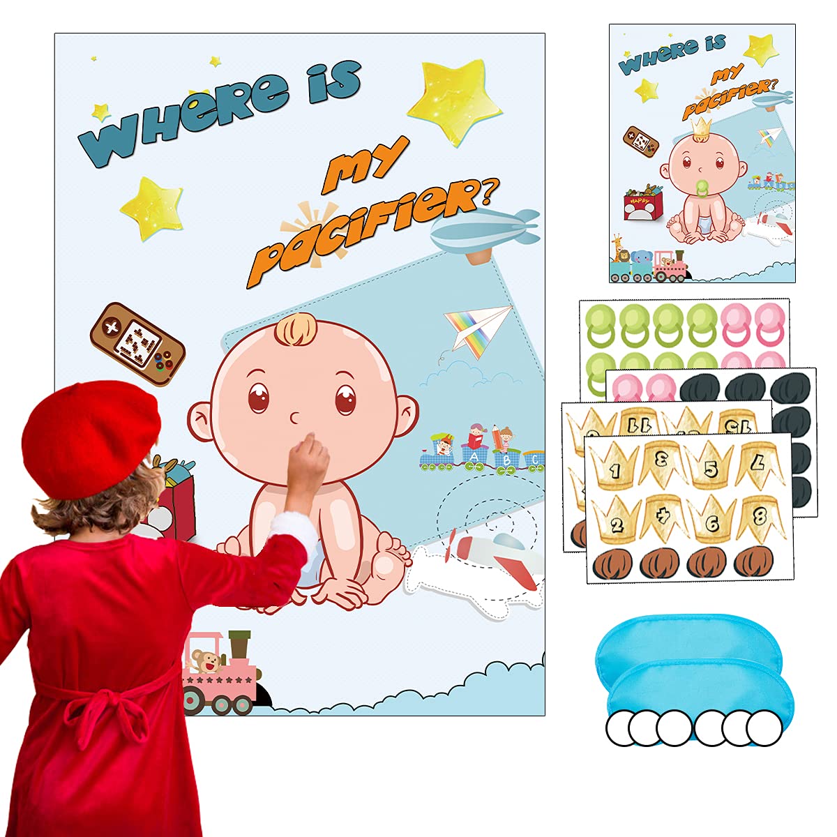 Buy BELIEFSELF Pin Pacifier On The Baby Game Funny Baby Shower Game buy-beliefself-pin-pacifier-on-the-baby-game-funny-baby-shower-game