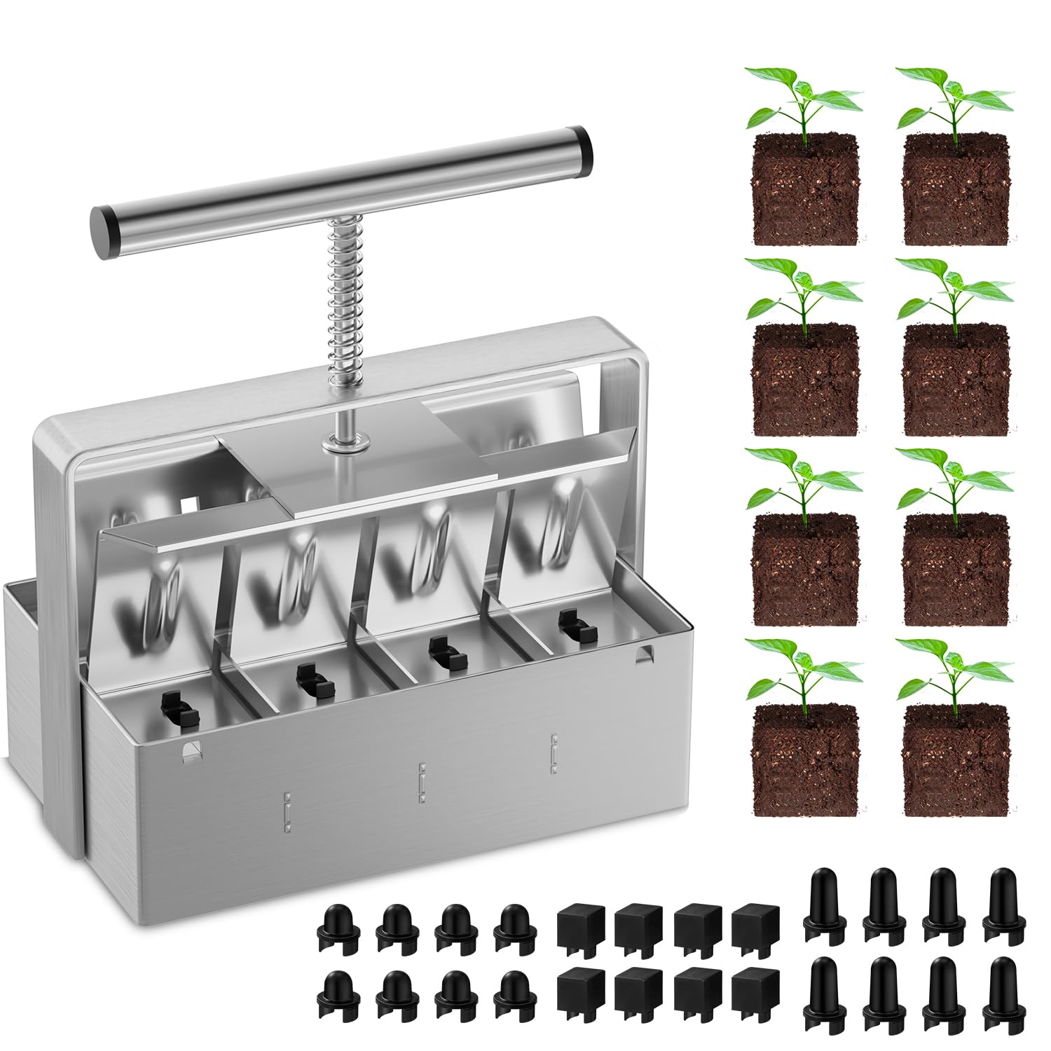 Soil Blocker, Soil Block Maker for Seed Starting with Strong Hand Held ...